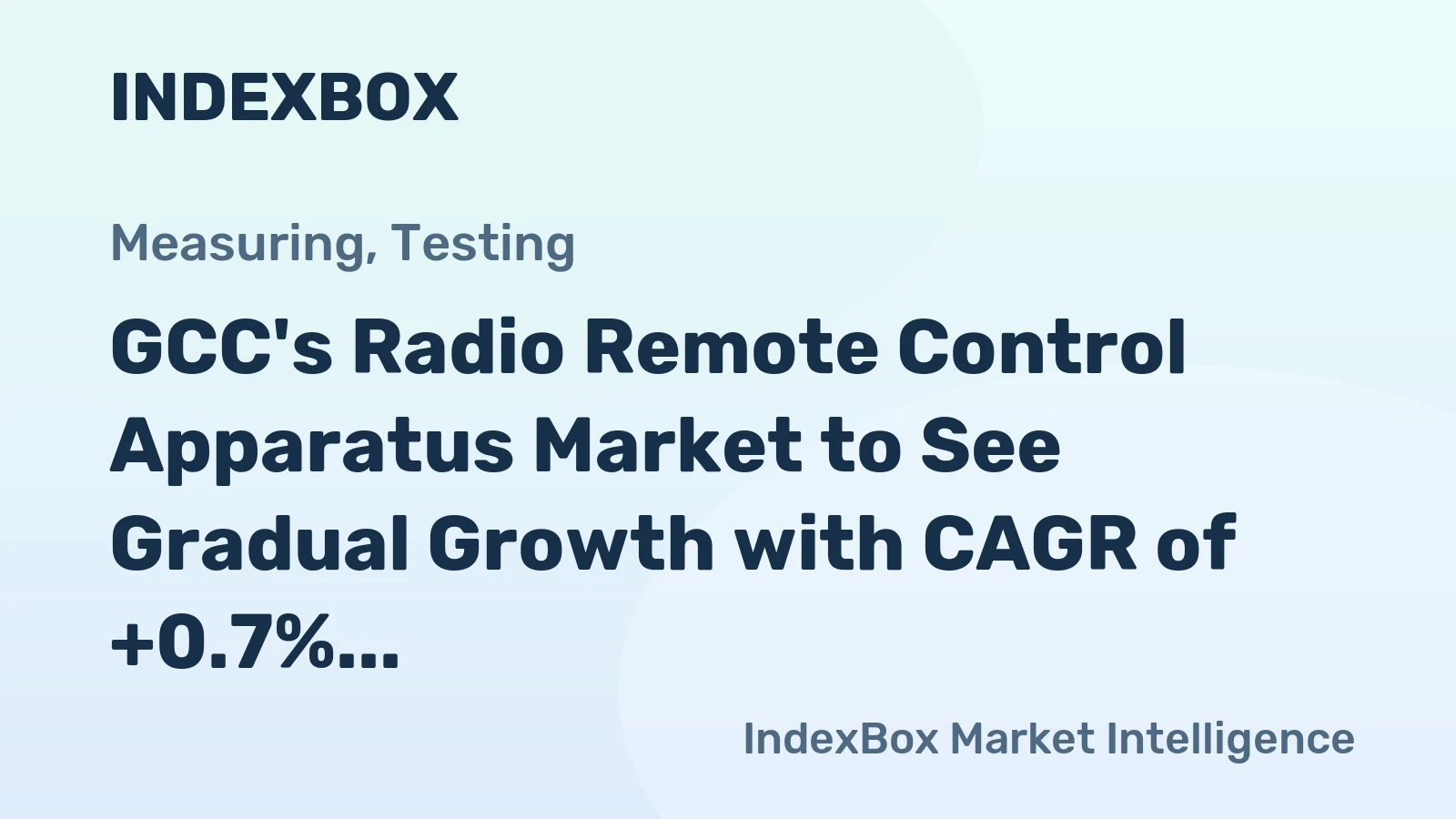 GCC's Radio Remote Control Apparatus Market to See Gradual Growth with CAGR of +0.7% Through 2035