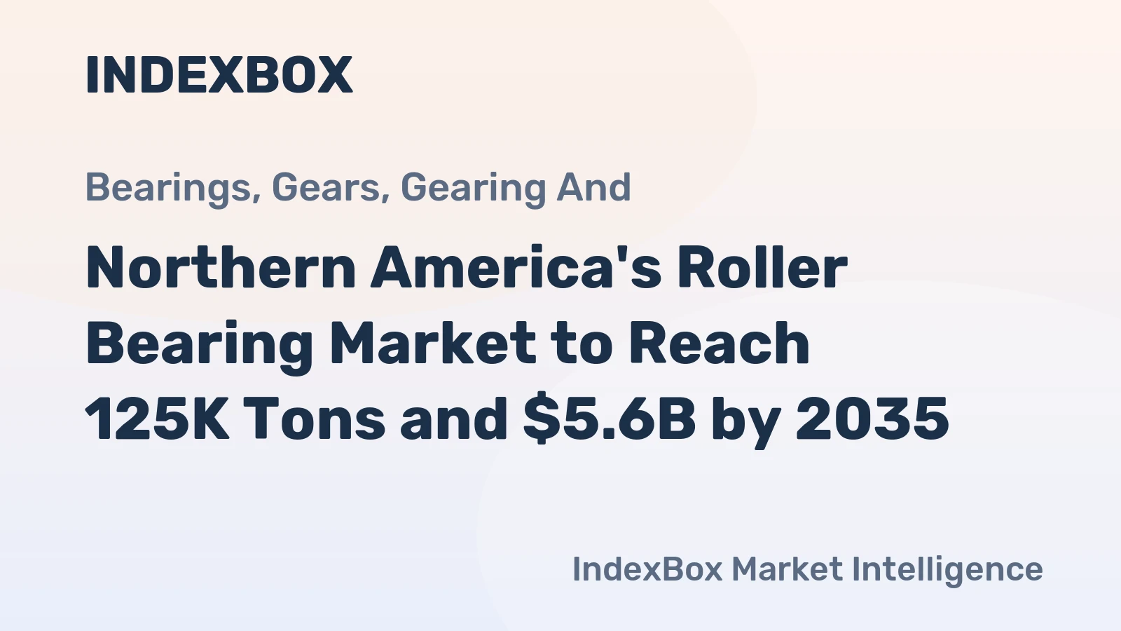 Northern America's Roller Bearing Market to Reach 125K Tons and $5.6B by 2035