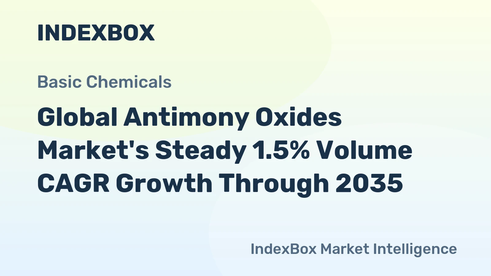 Global Antimony Oxides Market's Steady 1.5% Volume CAGR Growth Through 2035
