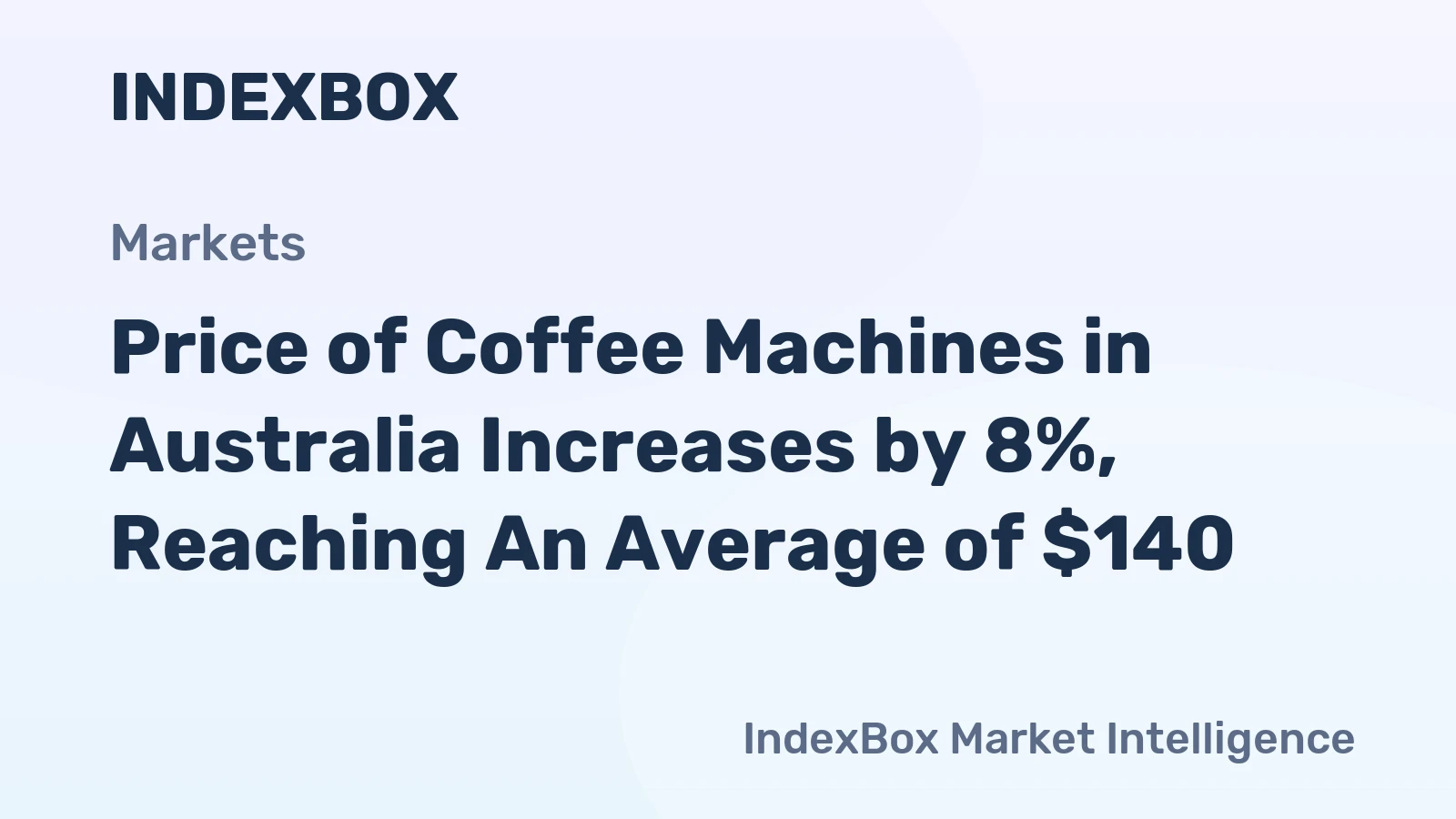 Price of Coffee Machines in Australia Increases by 8%, Reaching An Average of $140