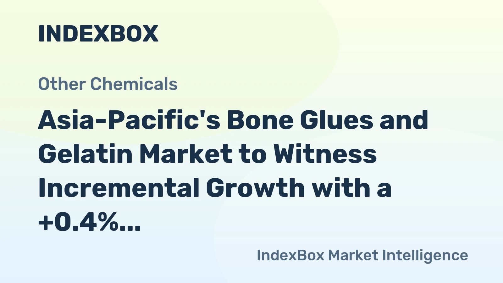 Asia-Pacific's Bone Glues and Gelatin Market to Witness Incremental Growth with a +0.4% CAGR from 2024 to 2035