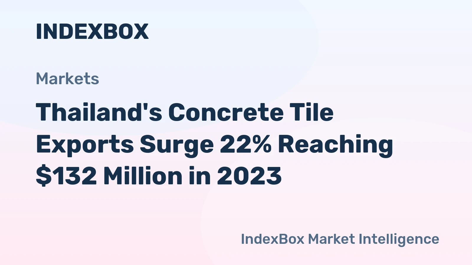 Thailand's Concrete Tile Exports Surge 22% Reaching $132 Million in 2023