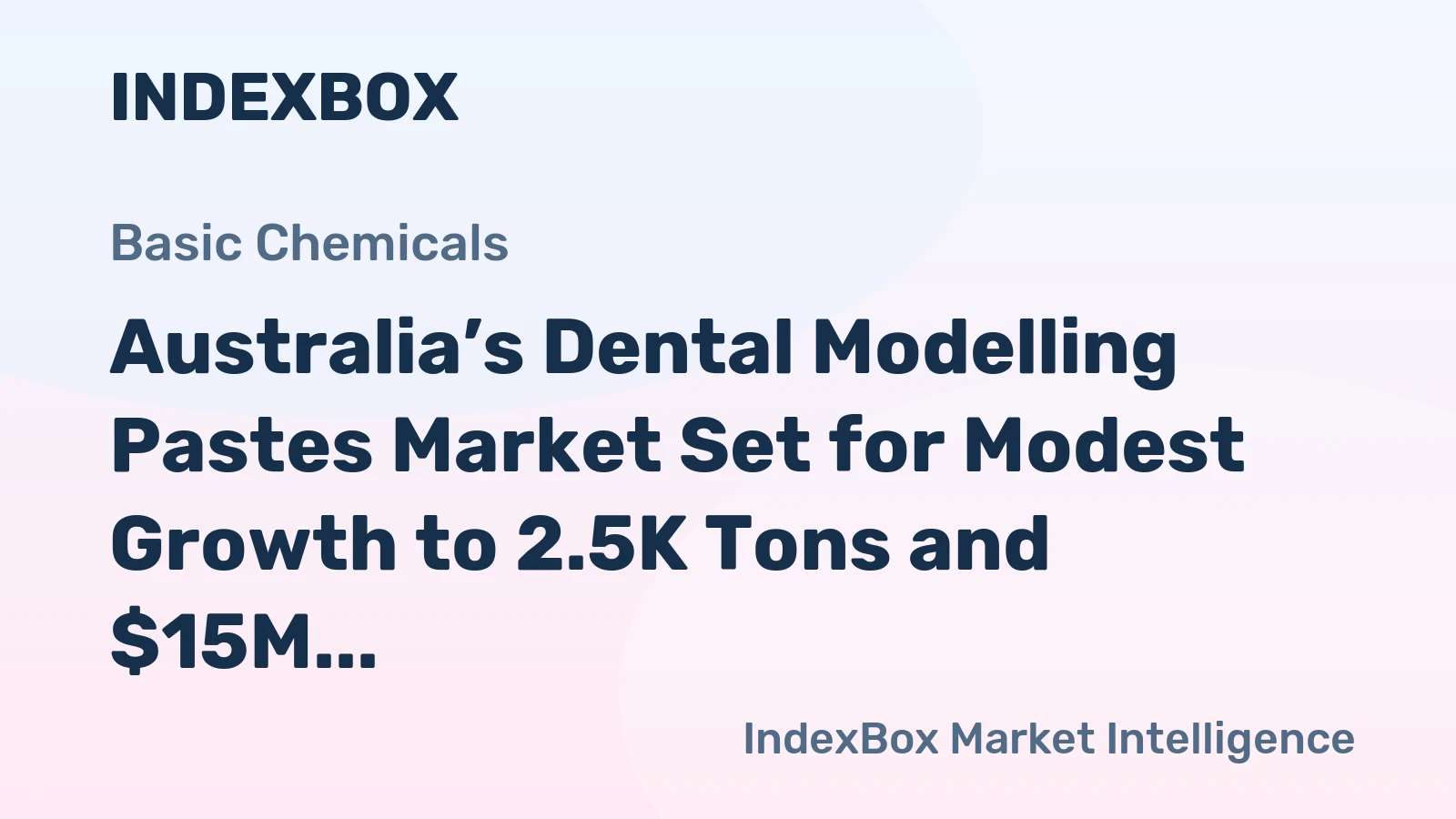 Australia’s Dental Modelling Pastes Market Set for Modest Growth to 2.5K Tons and $15M