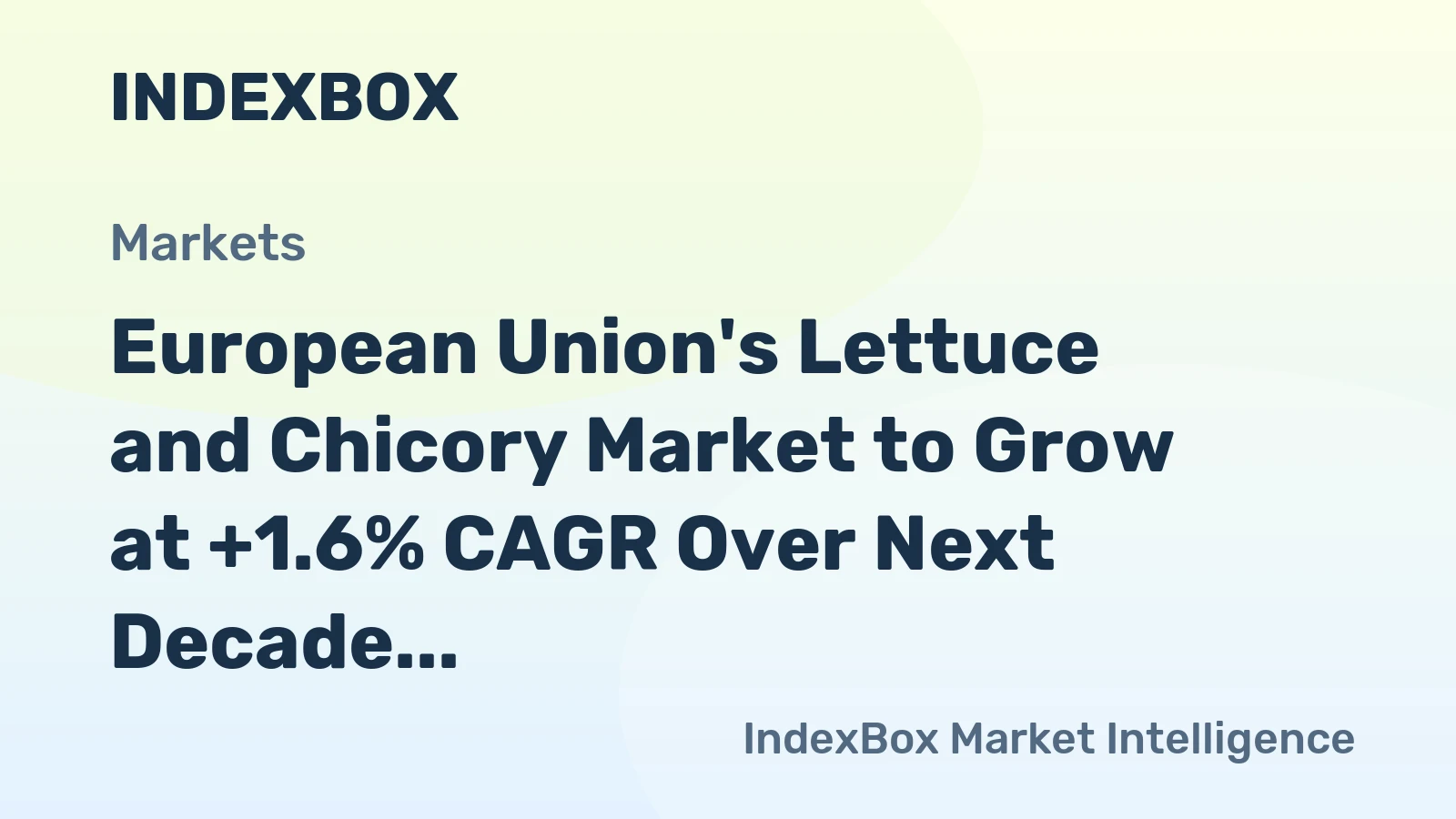 European Union's Lettuce and Chicory Market to Grow at +1.6% CAGR Over Next Decade