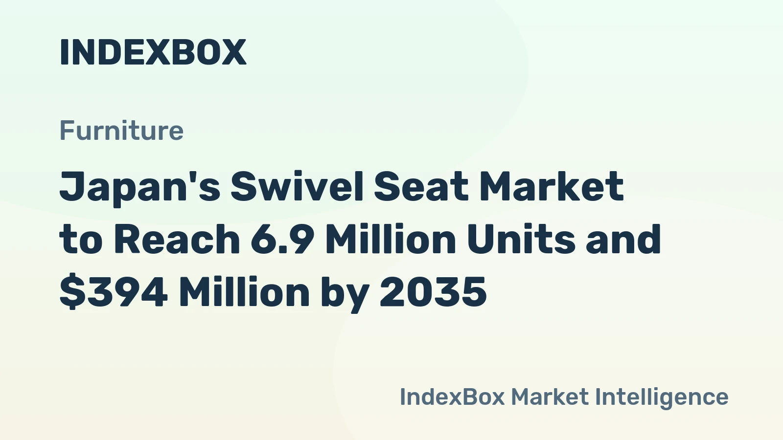 Japan's Swivel Seat Market to Reach 6.9 Million Units and $394 Million by 2035