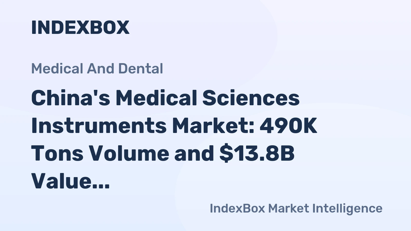 China's Medical Sciences Instruments Market: 490K Tons Volume and $13.8B Value Forecasted by 2035