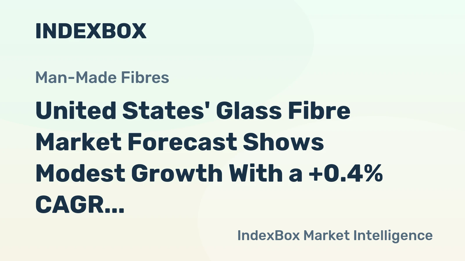 United States' Glass Fibre Market Forecast Shows Modest Growth With a +0.4% CAGR in Value Through 2035