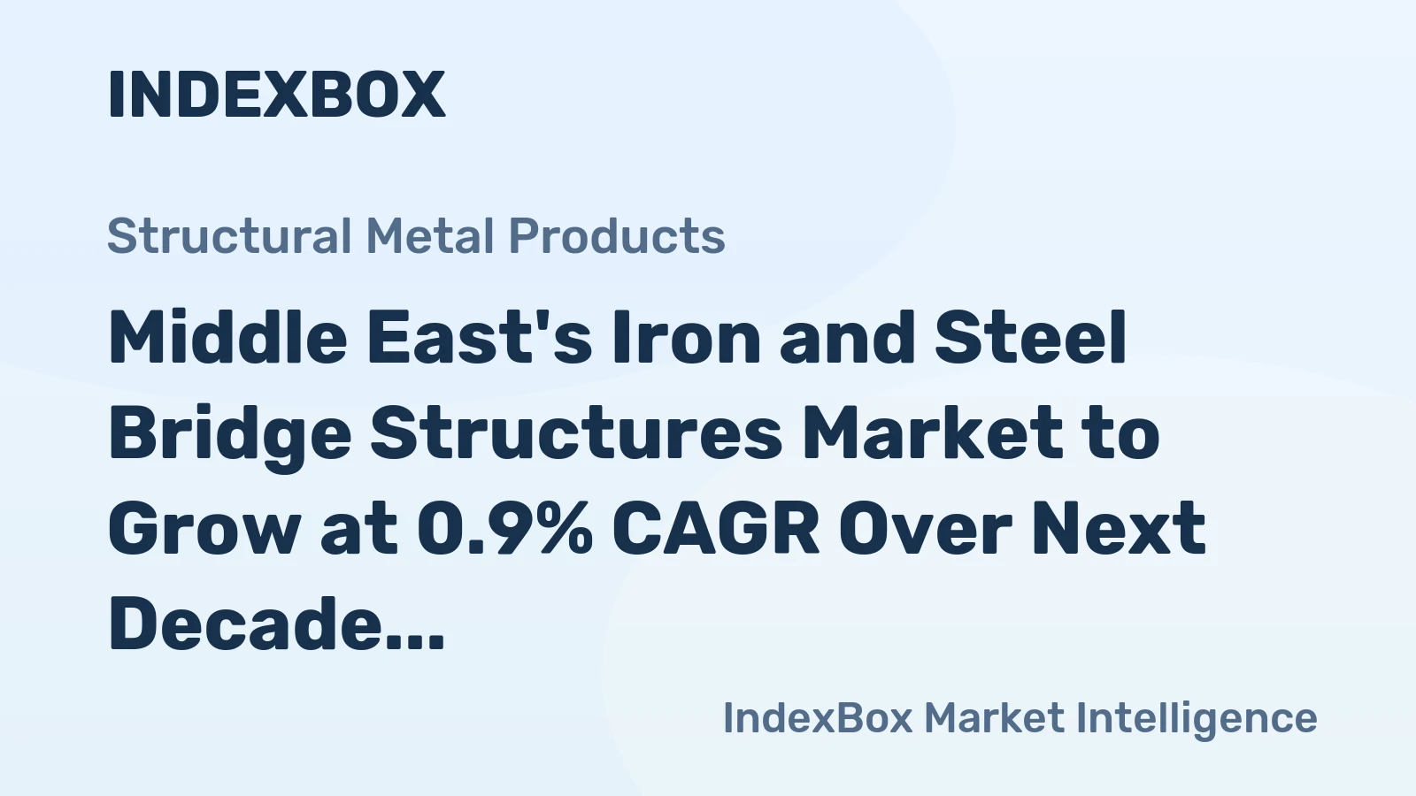 Middle East's Iron and Steel Bridge Structures Market to Grow at 0.9% CAGR Over Next Decade