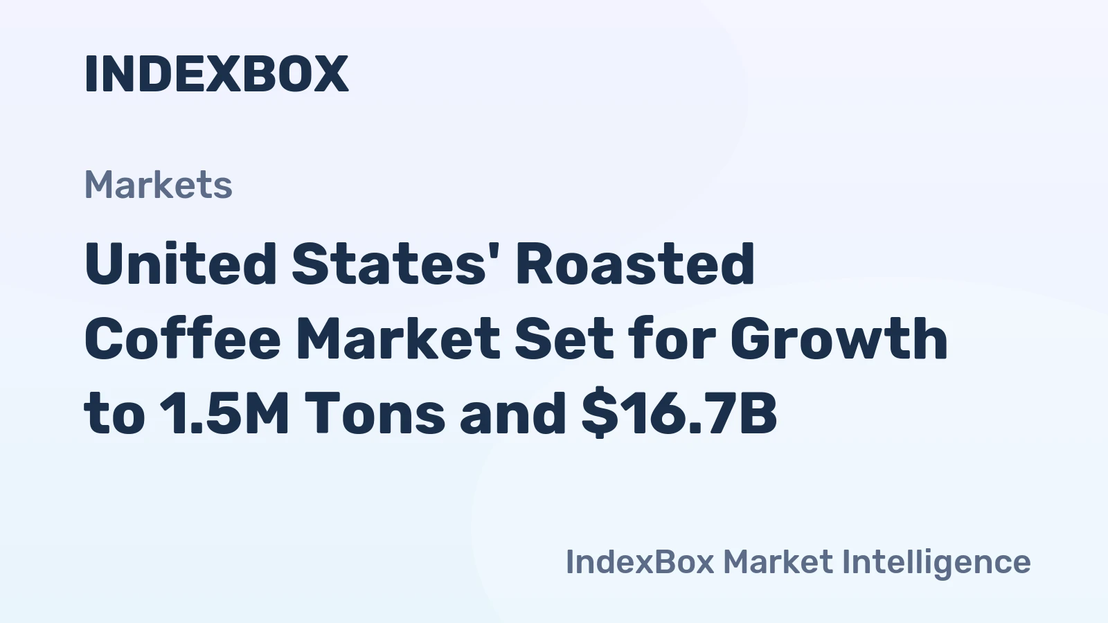 United States' Roasted Coffee Market Set for Growth to 1.5M Tons and $16.7B