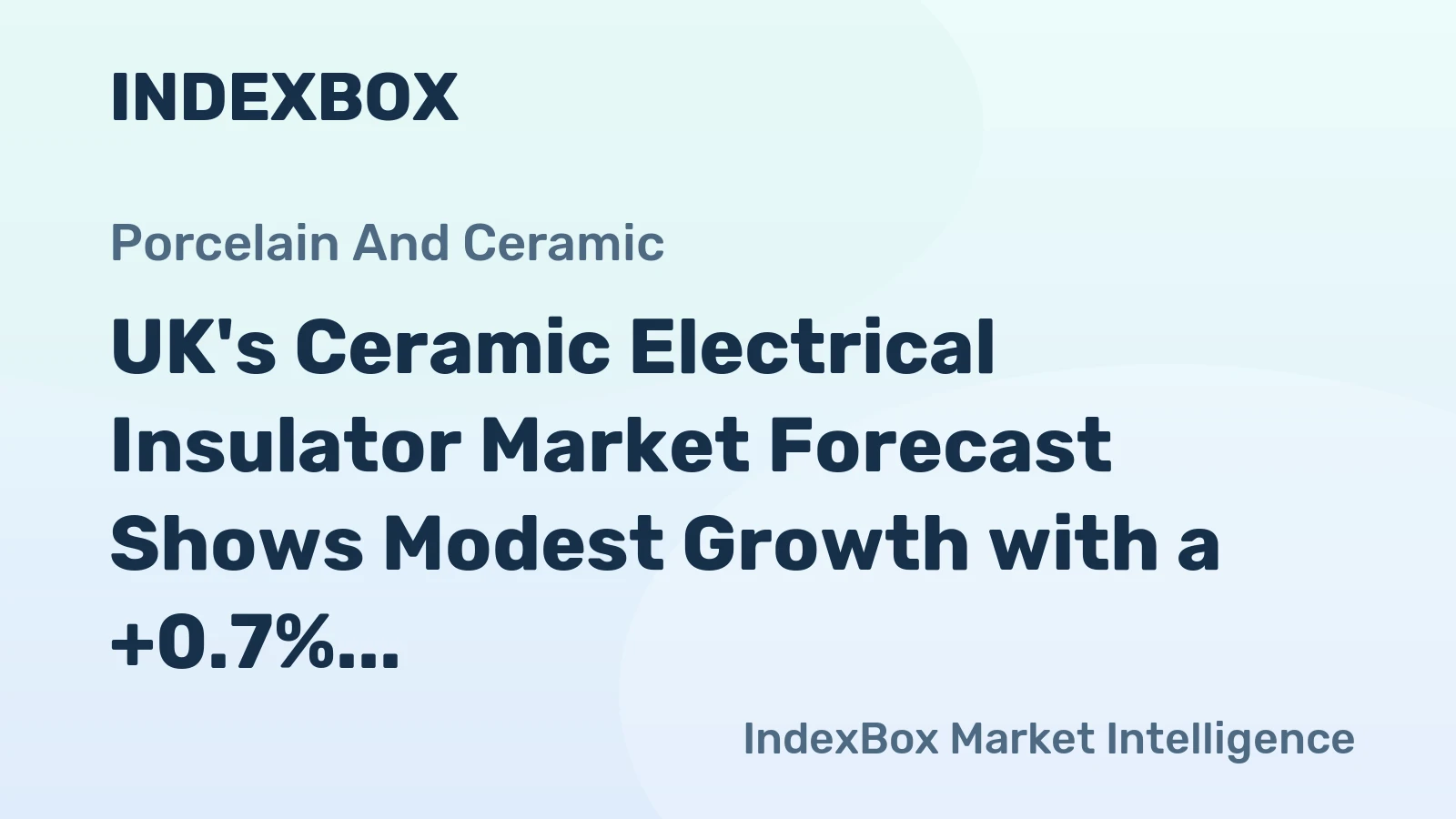 UK's Ceramic Electrical Insulator Market Forecast Shows Modest Growth with a +0.7% CAGR in Value