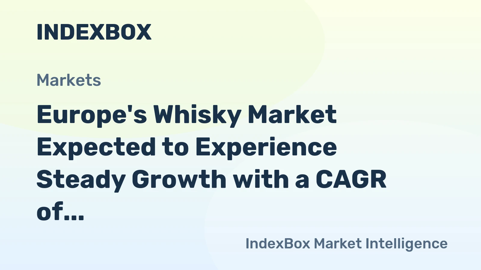 Europe's Whisky Market Expected to Experience Steady Growth with a CAGR of +2.0% from 2024 to 2035