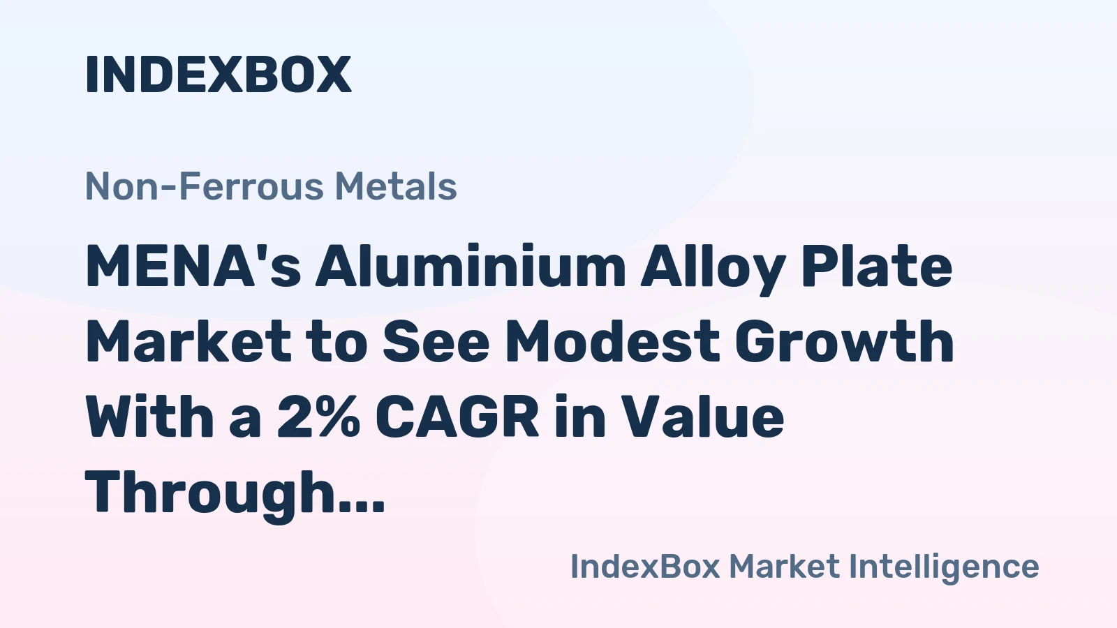 MENA's Aluminium Alloy Plate Market to See Modest Growth With a 2% CAGR in Value Through 2035