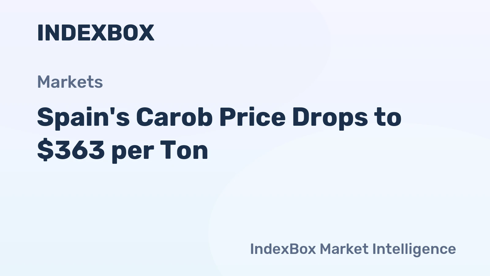 Spain's Carob Price Drops to $363 per Ton