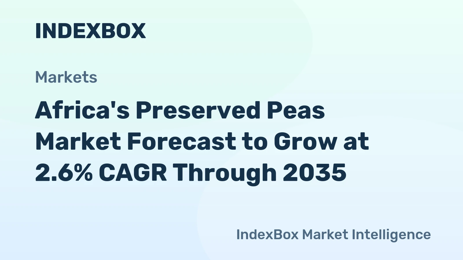 Africa's Preserved Peas Market Forecast to Grow at 2.6% CAGR Through 2035