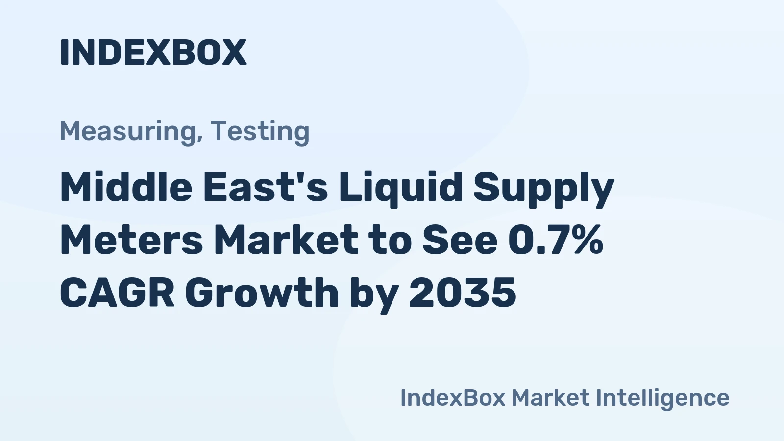 Middle East's Liquid Supply Meters Market to See 0.7% CAGR Growth by 2035