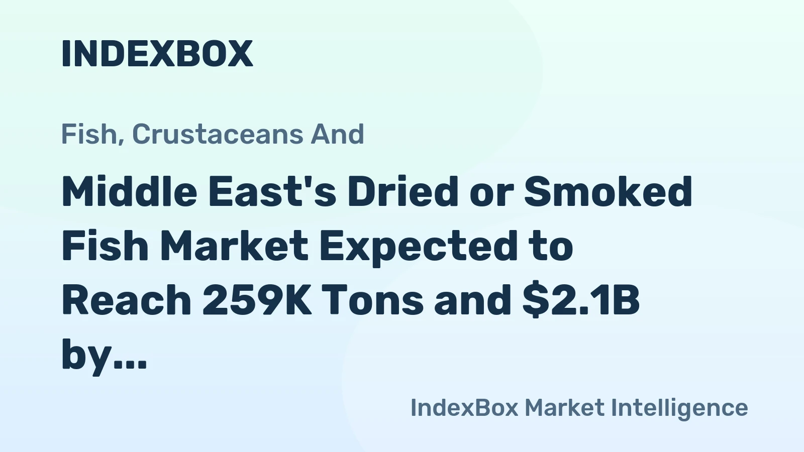 Middle East's Dried or Smoked Fish Market Expected to Reach 259K Tons and $2.1B by 2035