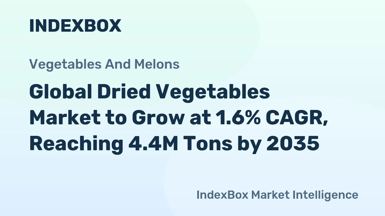 Global Dried Vegetables Market to Grow at 1.6% CAGR, Reaching 4.4M Tons by 2035