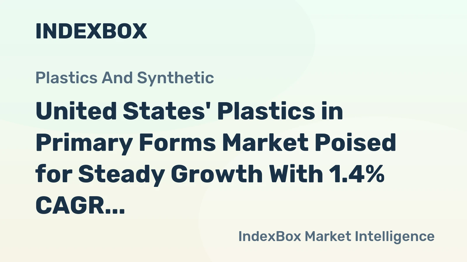 United States' Plastics in Primary Forms Market Poised for Steady Growth With 1.4% CAGR in Value Through 2035