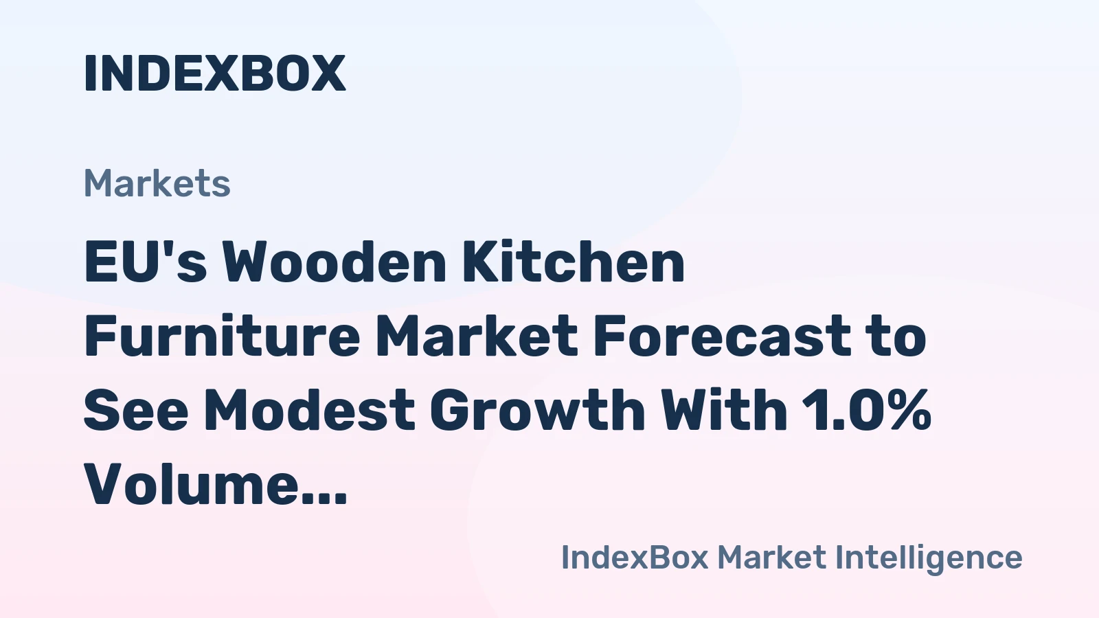 EU's Wooden Kitchen Furniture Market Forecast to See Modest Growth With 1.0% Volume CAGR Through 2035