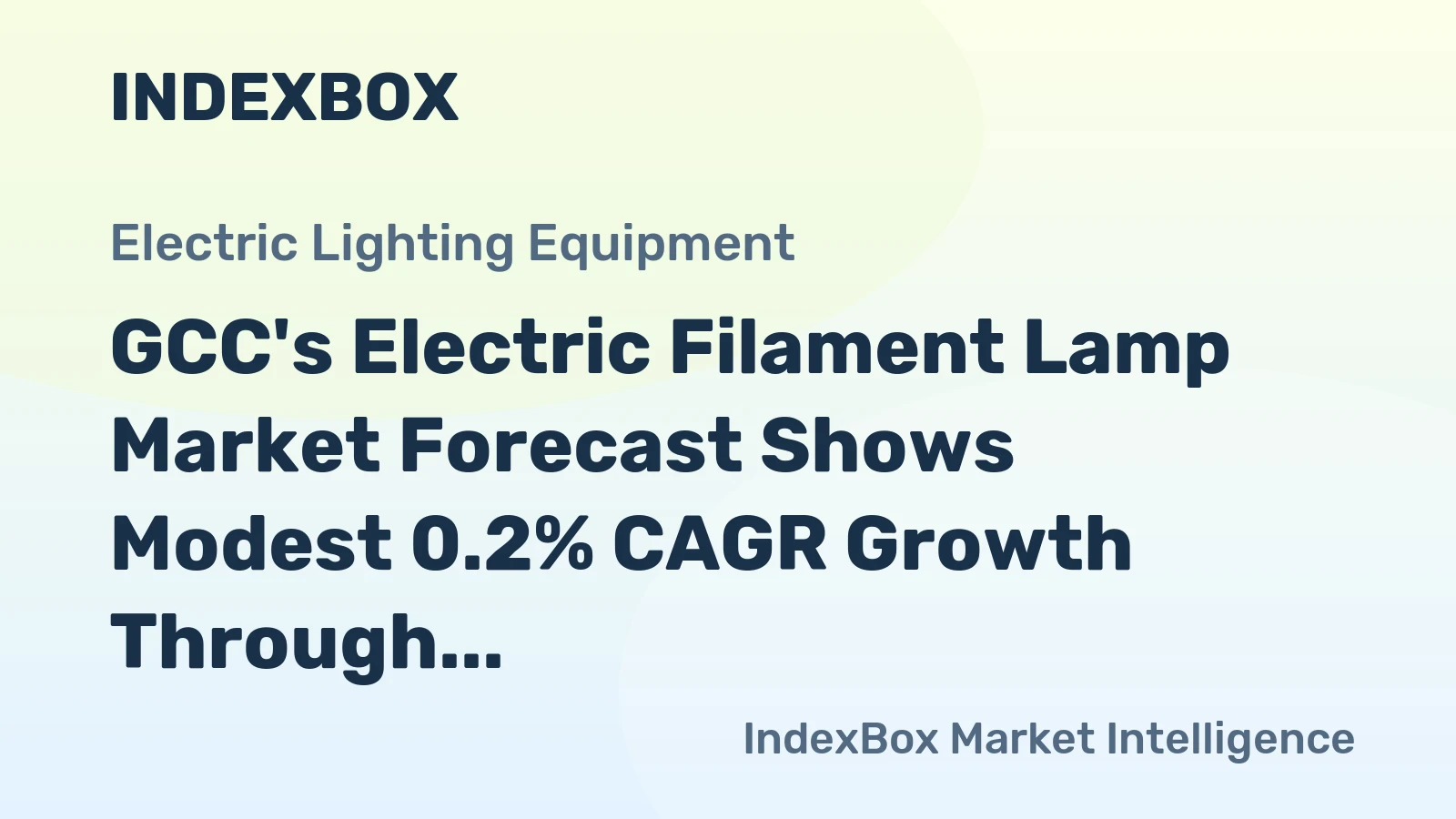GCC's Electric Filament Lamp Market Forecast Shows Modest 0.2% CAGR Growth Through 2035