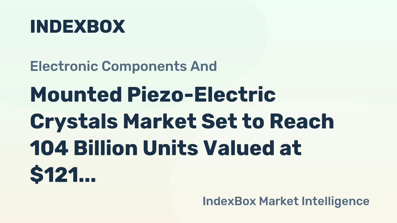 Mounted Piezo-Electric Crystals Market Set to Reach 104 Billion Units Valued at $121 Billion by 2035