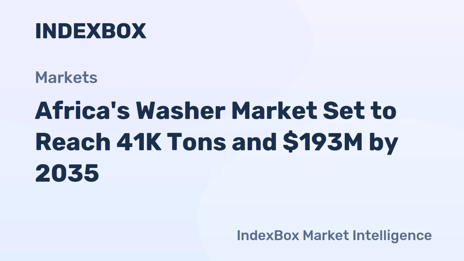 Africa's Washer Market Set to Reach 41K Tons and $193M by 2035