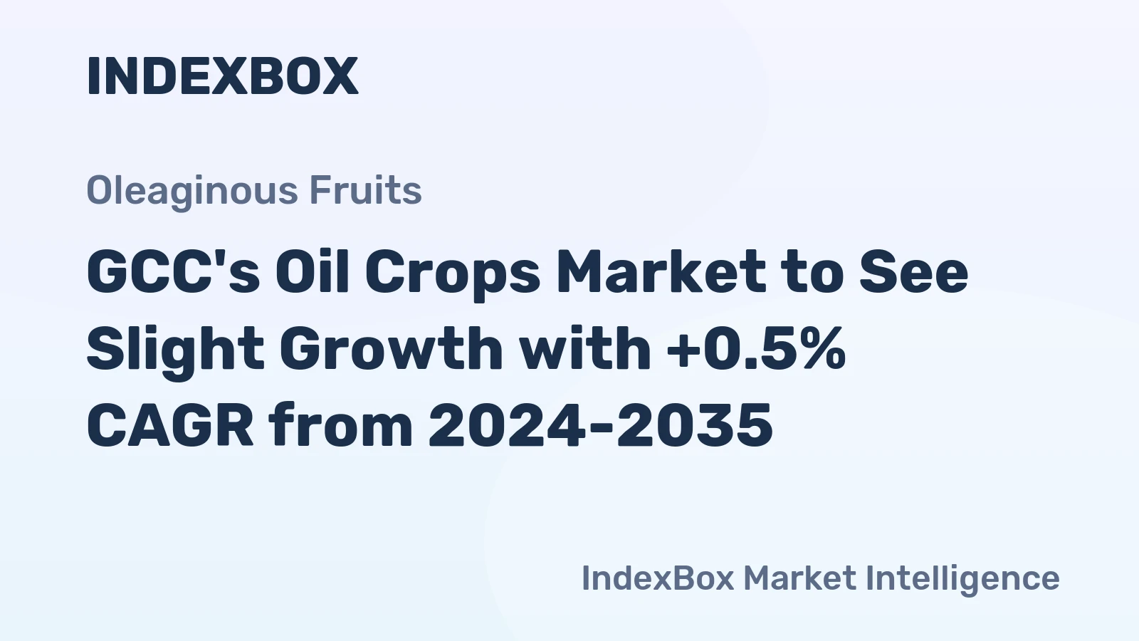 GCC's Oil Crops Market to See Slight Growth with +0.5% CAGR from 2024-2035