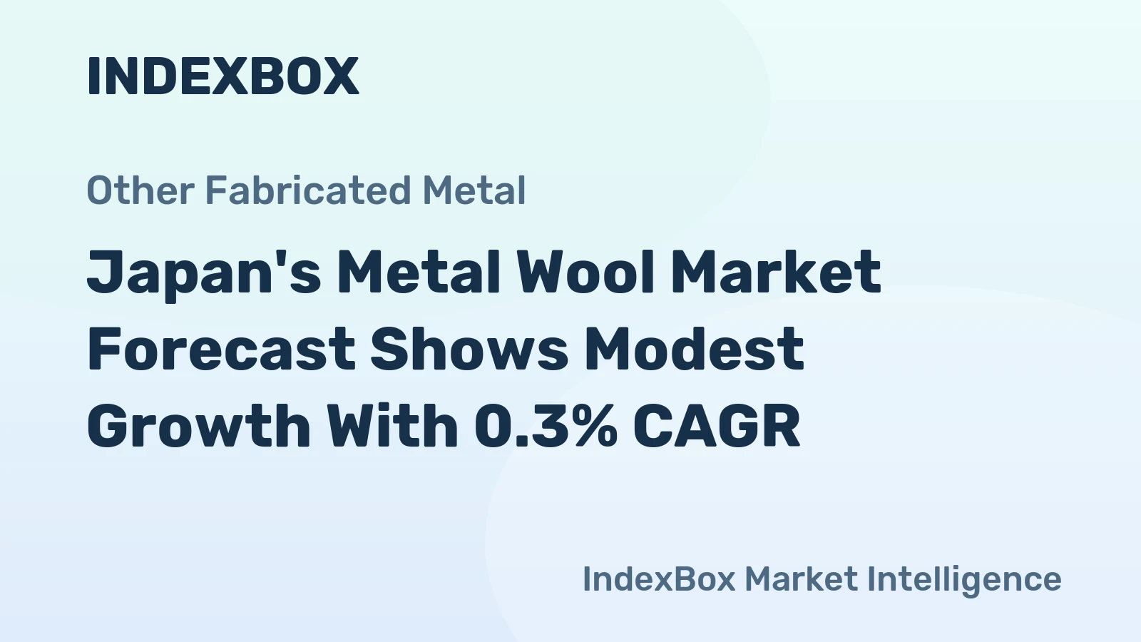 Japan's Metal Wool Market Forecast Shows Modest Growth With 0.3% CAGR