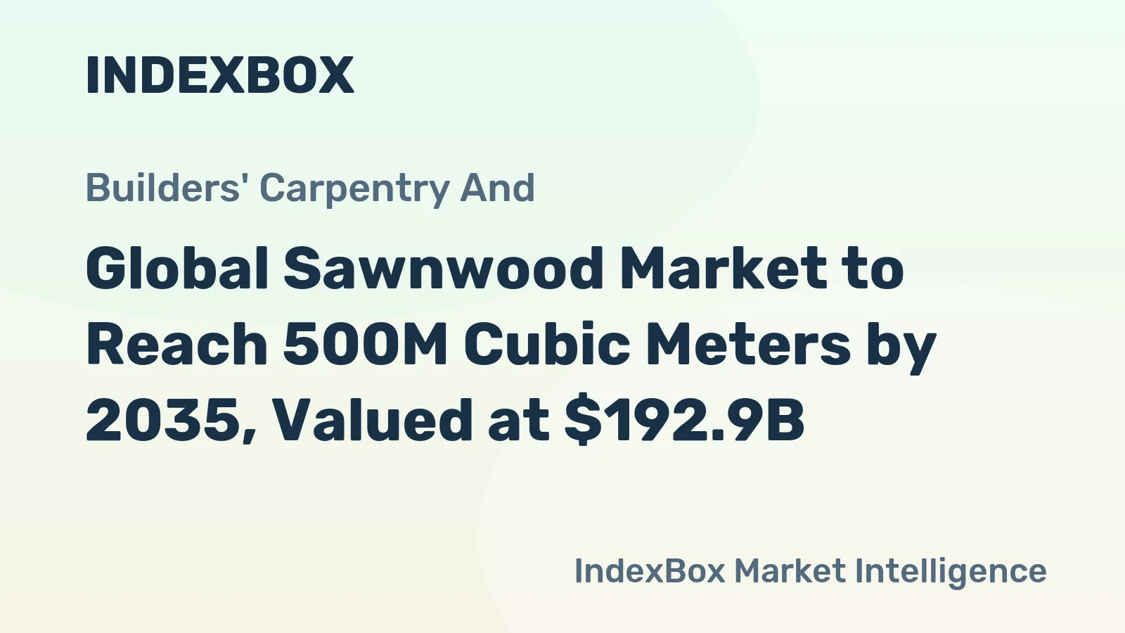 Global Sawnwood Market to Reach 500M Cubic Meters by 2035, Valued at $192.9B