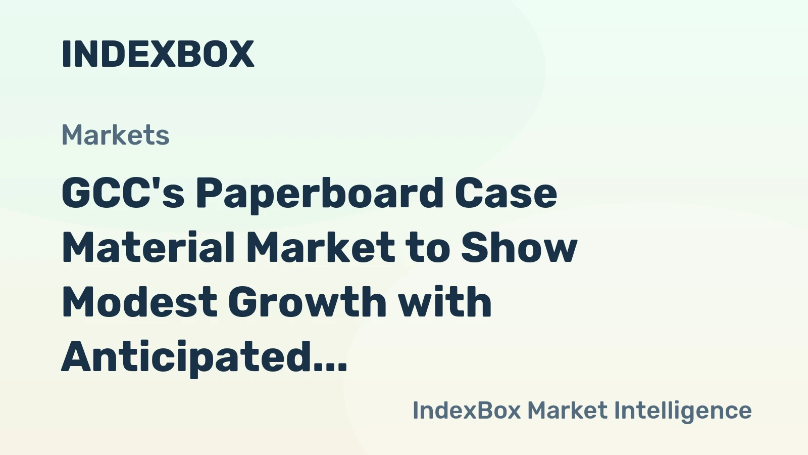GCC's Paperboard Case Material Market to Show Modest Growth with Anticipated CAGR of +1.0% from 2024 to 2035