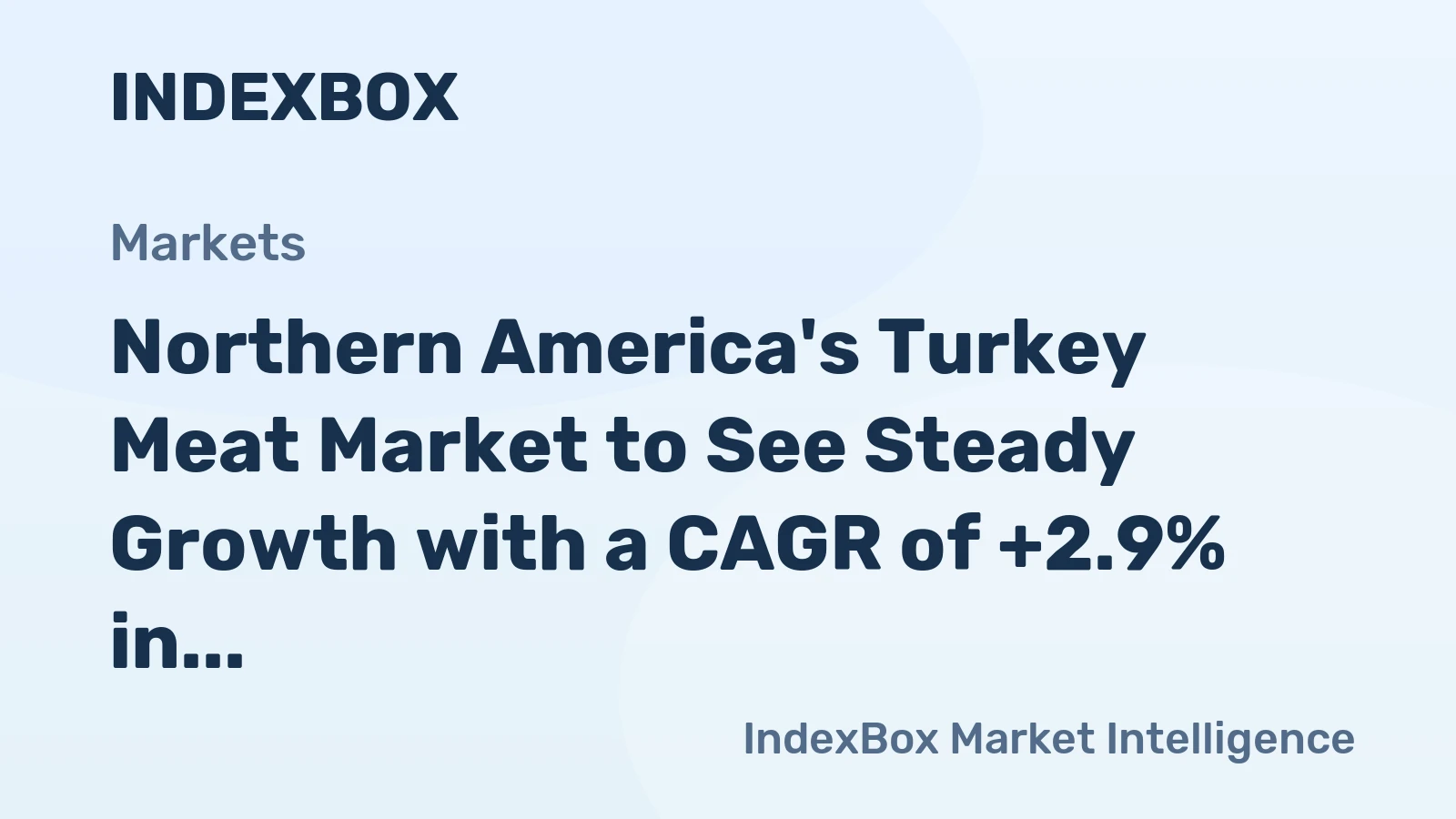 Northern America's Turkey Meat Market to See Steady Growth with a CAGR of +2.9% in Market Value