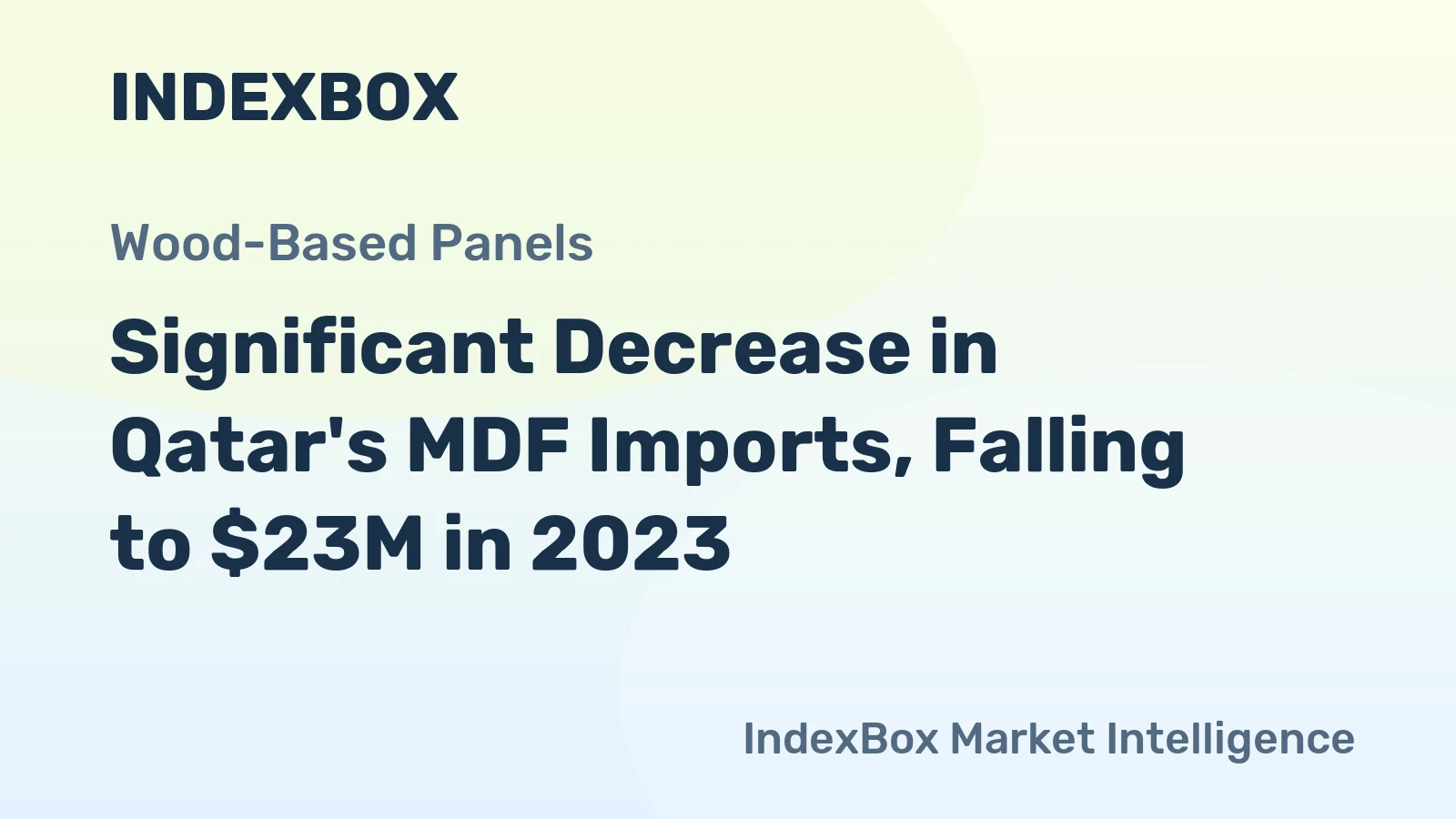 Significant Decrease in Qatar's MDF Imports, Falling to $23M in 2023
