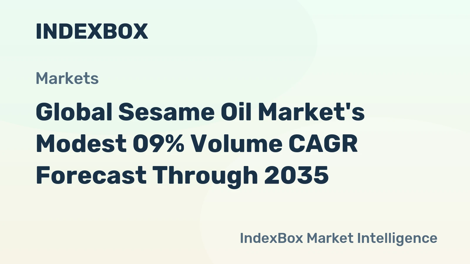 Global Sesame Oil Market's Modest 09% Volume CAGR Forecast Through 2035