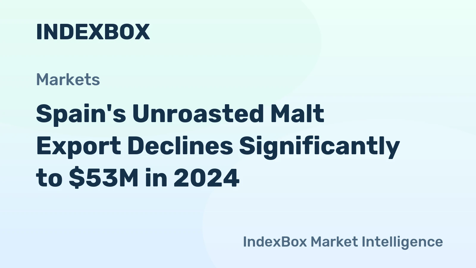 Spain's Unroasted Malt Export Declines Significantly to $53M in 2024