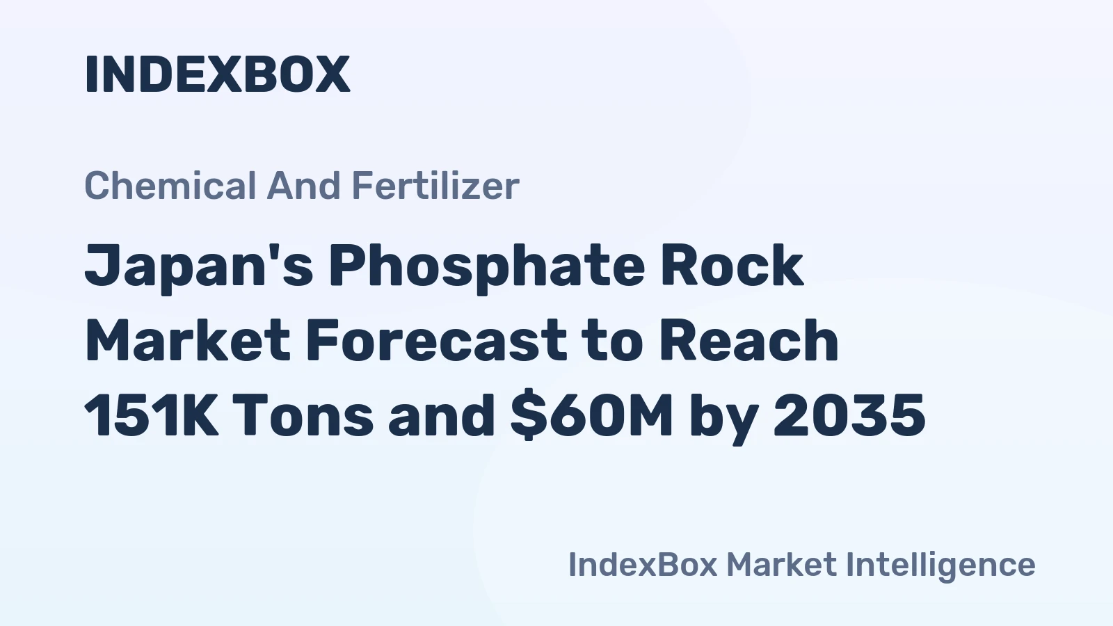 Japan's Phosphate Rock Market Forecast to Reach 151K Tons and $60M by 2035