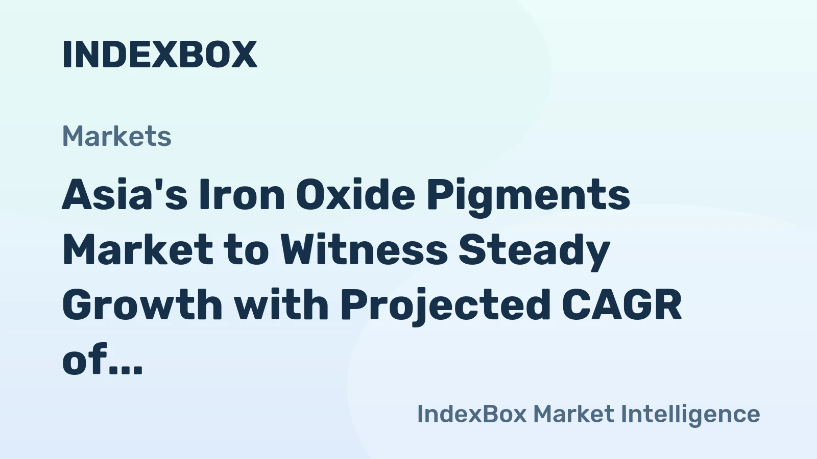 Asia's Iron Oxide Pigments Market to Witness Steady Growth with Projected CAGR of +1.9% by 2035