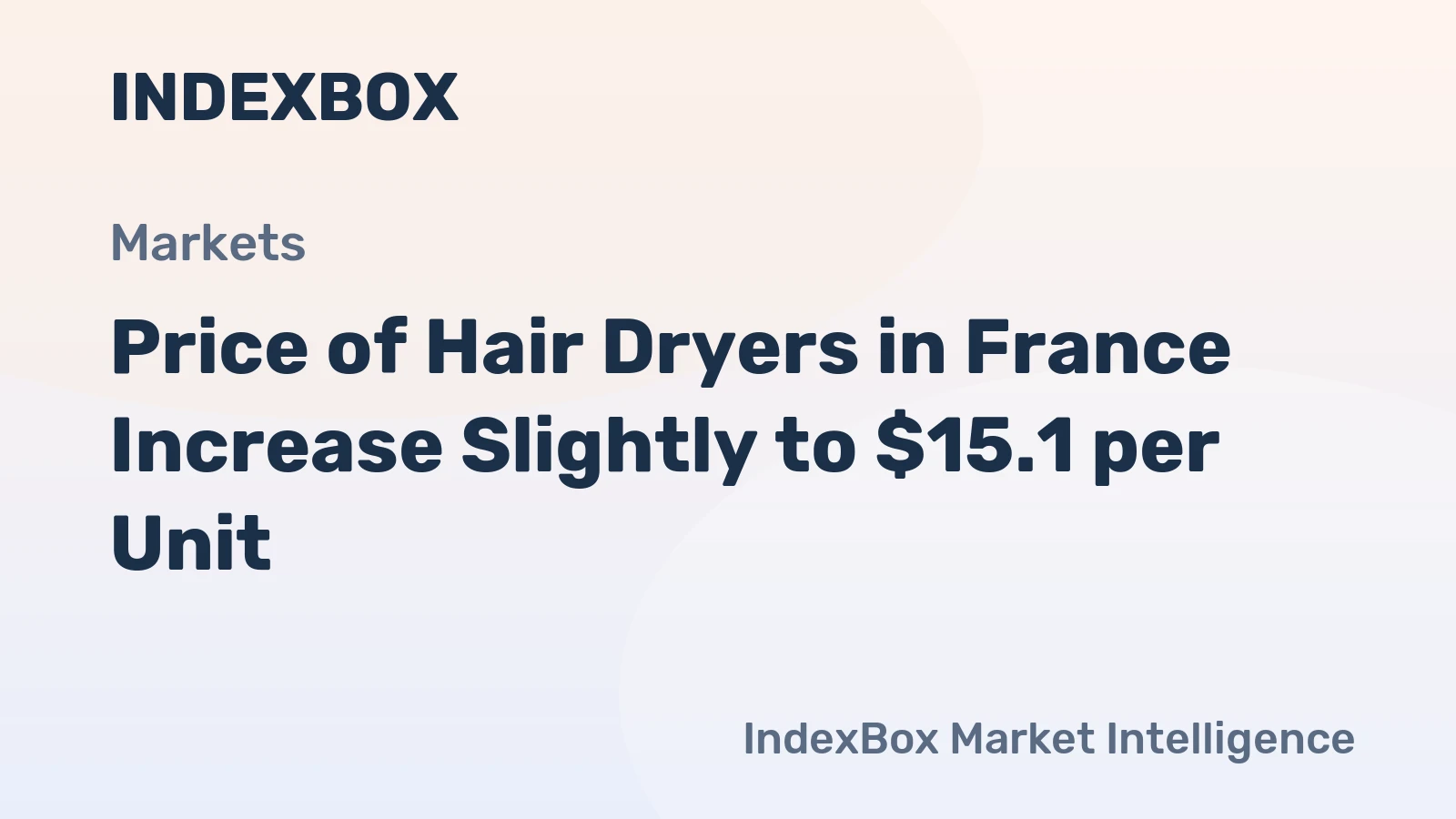 Price of Hair Dryers in France Increase Slightly to $15.1 per Unit