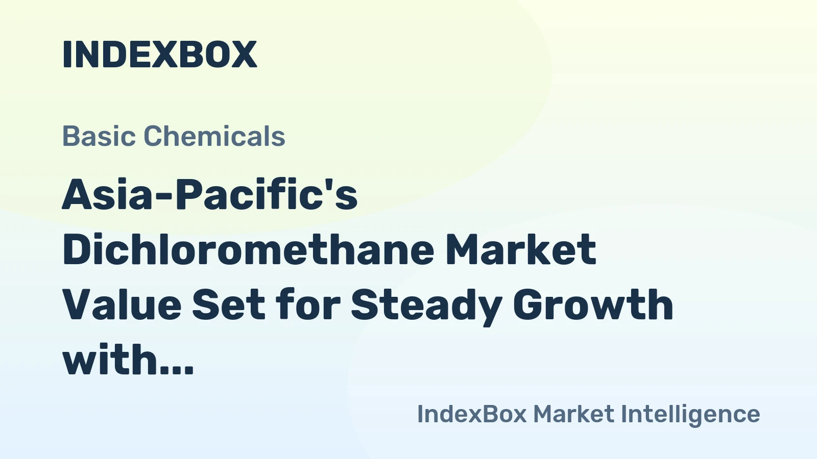 Asia-Pacific's Dichloromethane Market Value Set for Steady Growth with a 1.2% CAGR Through 2035