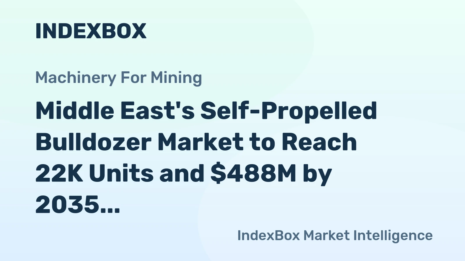 Middle East's Self-Propelled Bulldozer Market to Reach 22K Units and $488M by 2035, Driven by Rising Demand