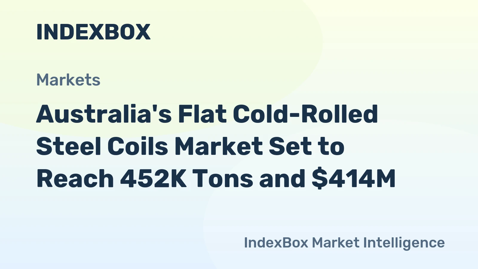 Australia's Flat Cold-Rolled Steel Coils Market Set to Reach 452K Tons and $414M