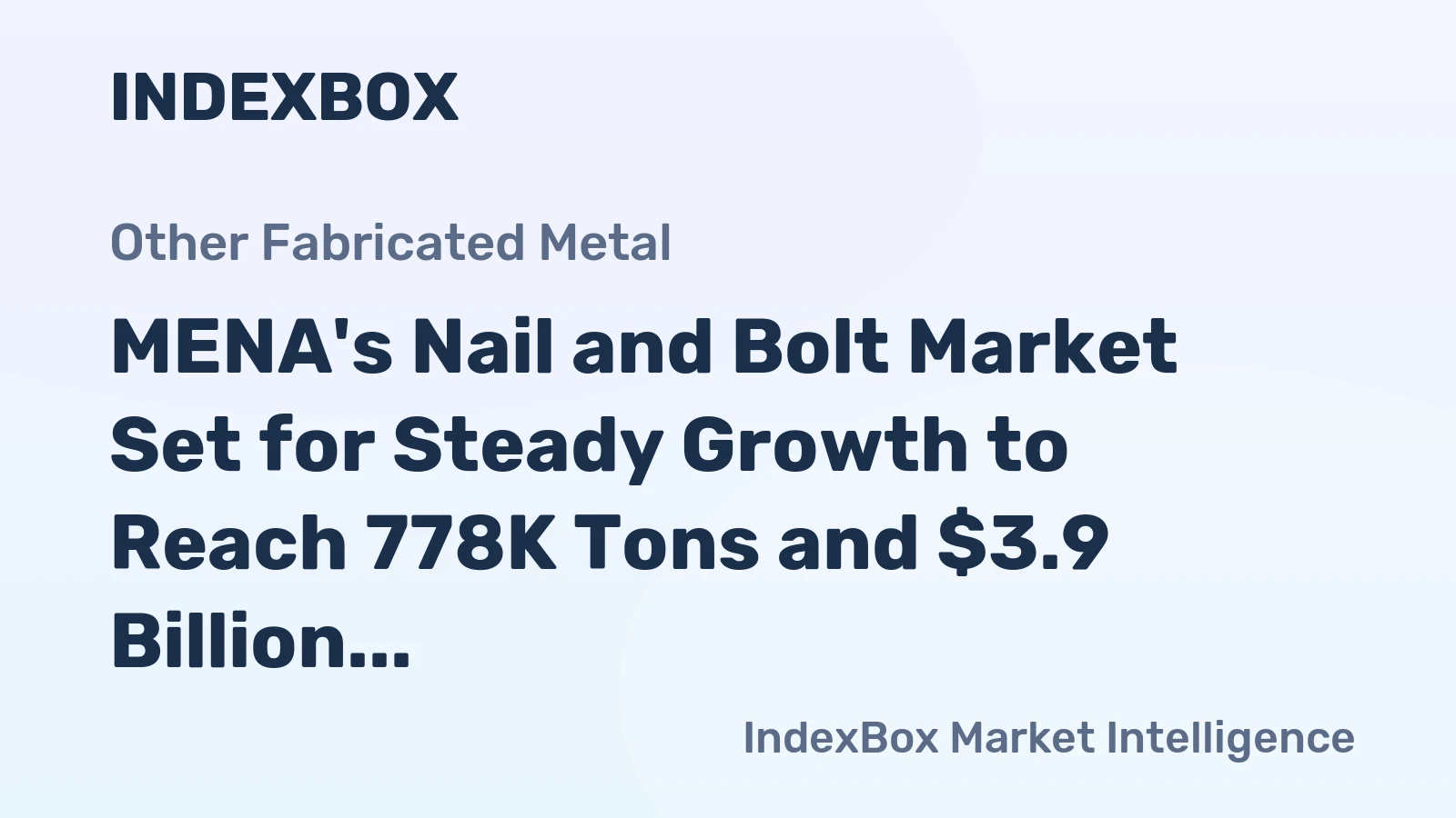 MENA's Nail and Bolt Market Set for Steady Growth to Reach 778K Tons and $3.9 Billion by 2035