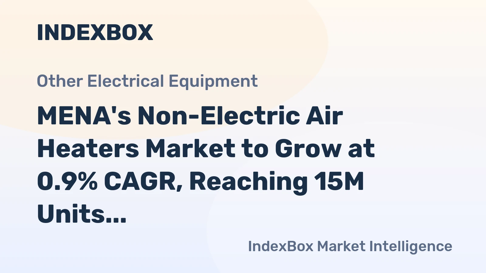 MENA's Non-Electric Air Heaters Market to Grow at 0.9% CAGR, Reaching 15M Units by 2035