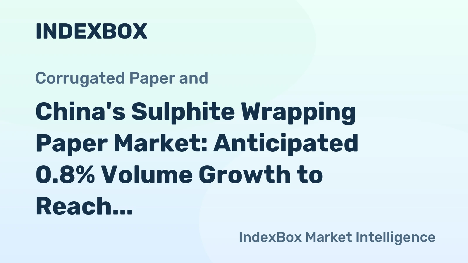 China's Sulphite Wrapping Paper Market: Anticipated 0.8% Volume Growth to Reach 353K tons by 2035, $705M Value Projection
