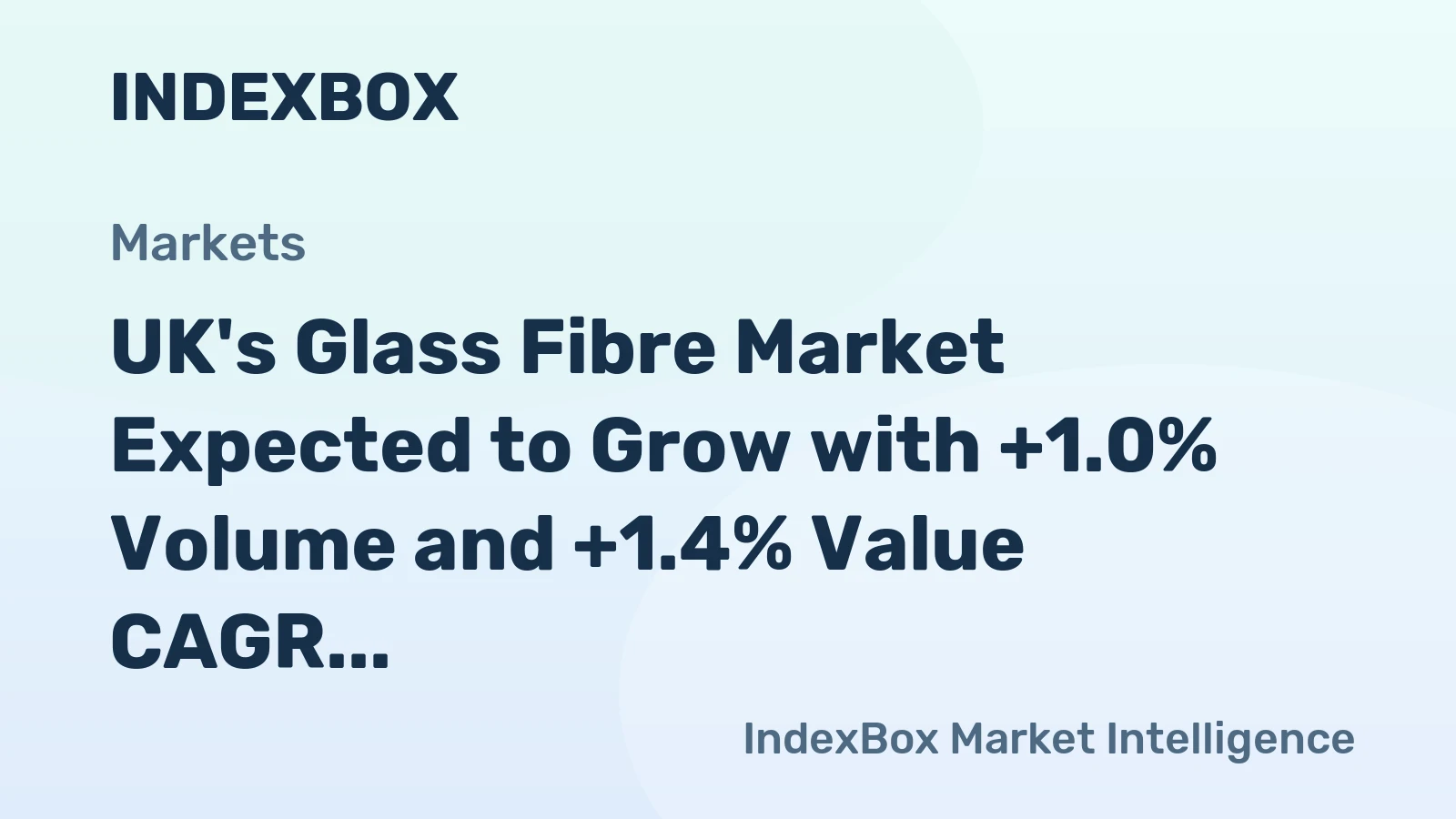 UK's Glass Fibre Market Expected to Grow with +1.0% Volume and +1.4% Value CAGR by 2035