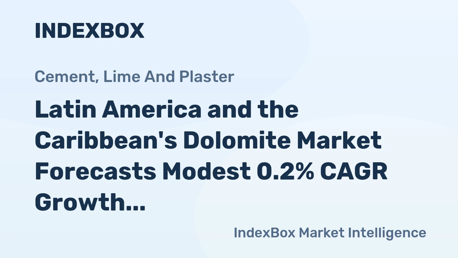 Latin America and the Caribbean's Dolomite Market Forecasts Modest 0.2% CAGR Growth Through 2035