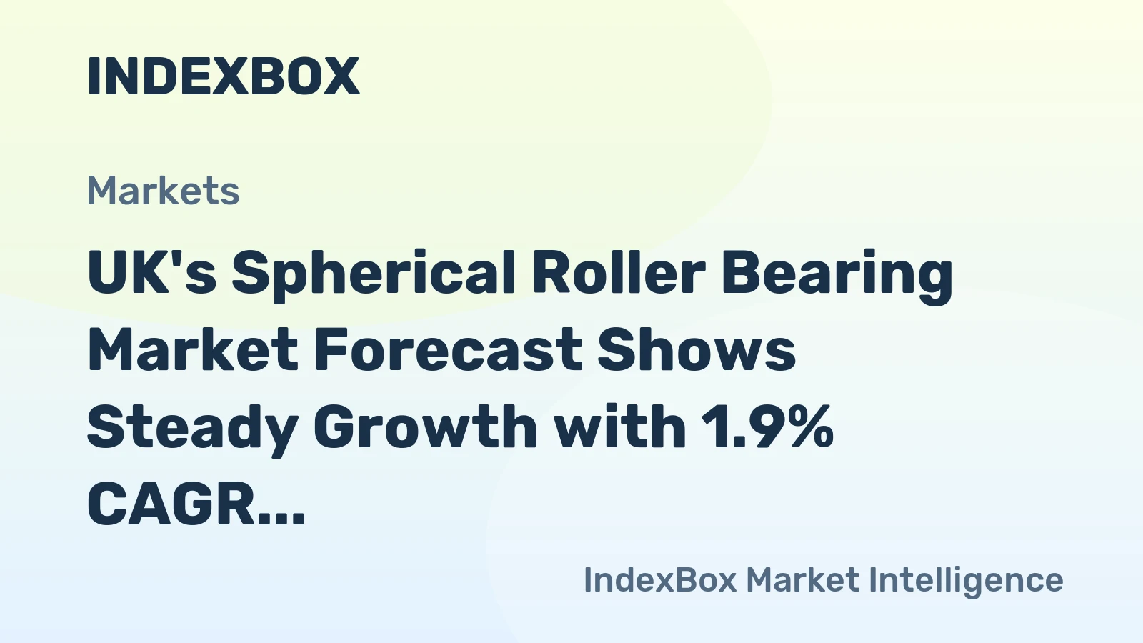 UK's Spherical Roller Bearing Market Forecast Shows Steady Growth with 1.9% CAGR Through 2035