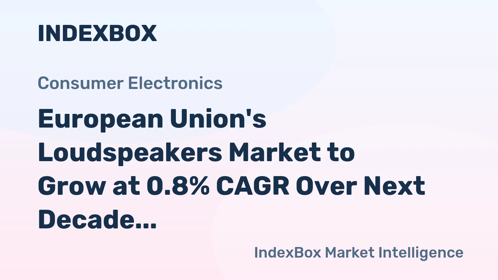 European Union's Loudspeakers Market to Grow at 0.8% CAGR Over Next Decade