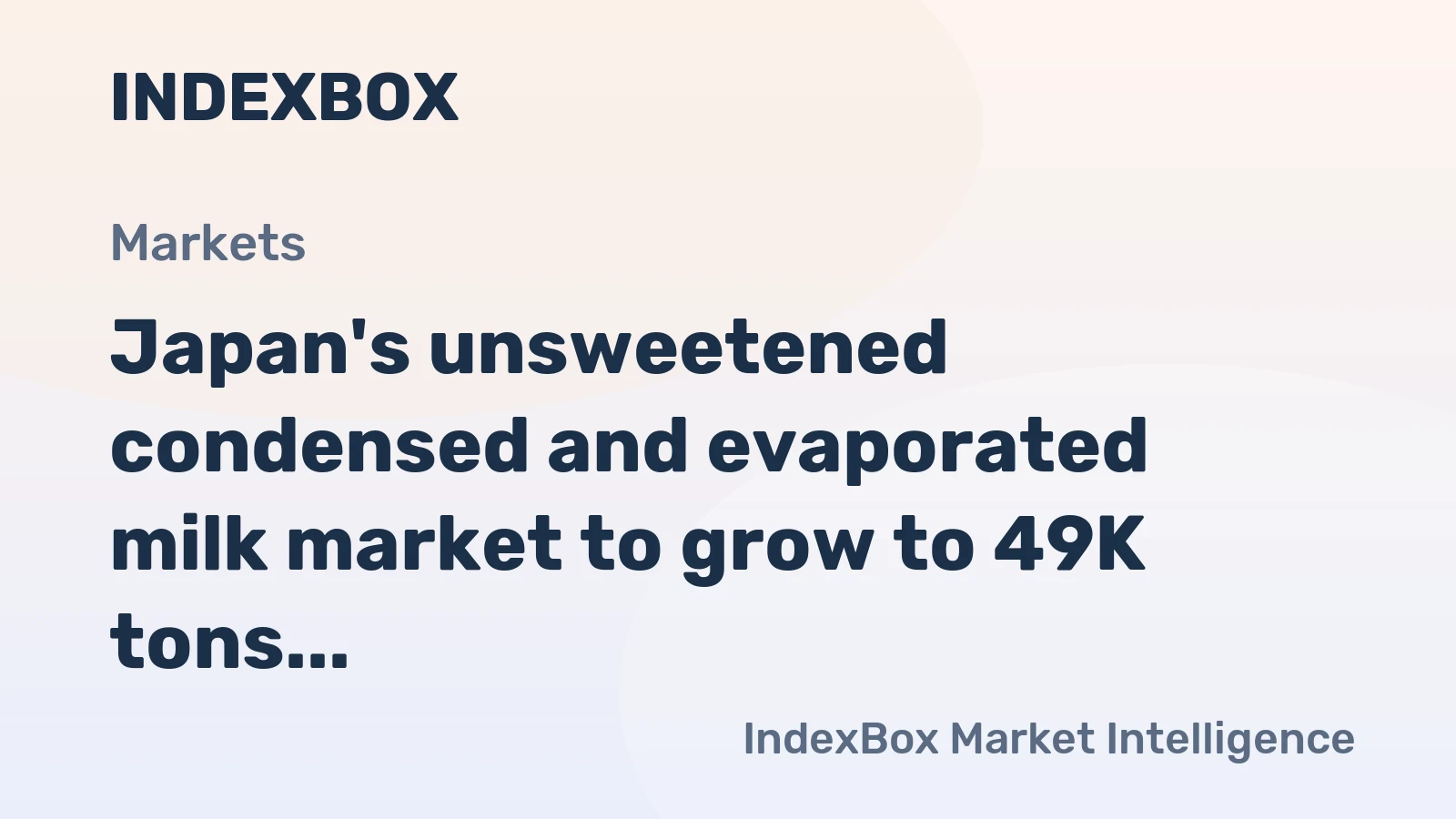 Japan's unsweetened condensed and evaporated milk market to grow to 49K tons and $412M by 2035, driven by steady demand.
