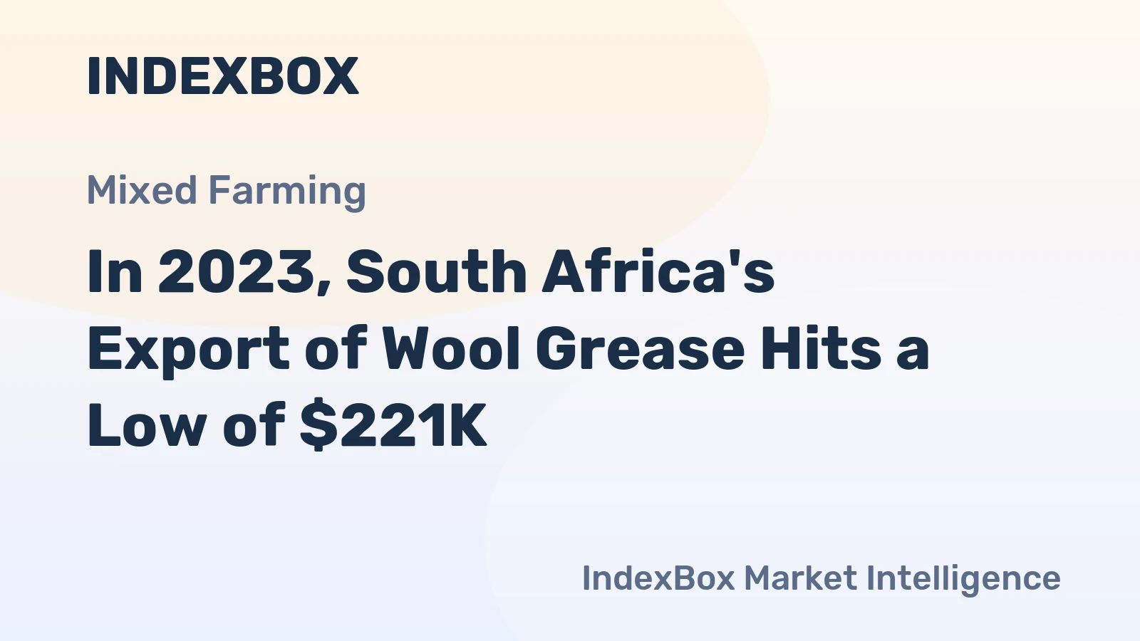 In 2023, South Africa's Export of Wool Grease Hits a Low of $221K
