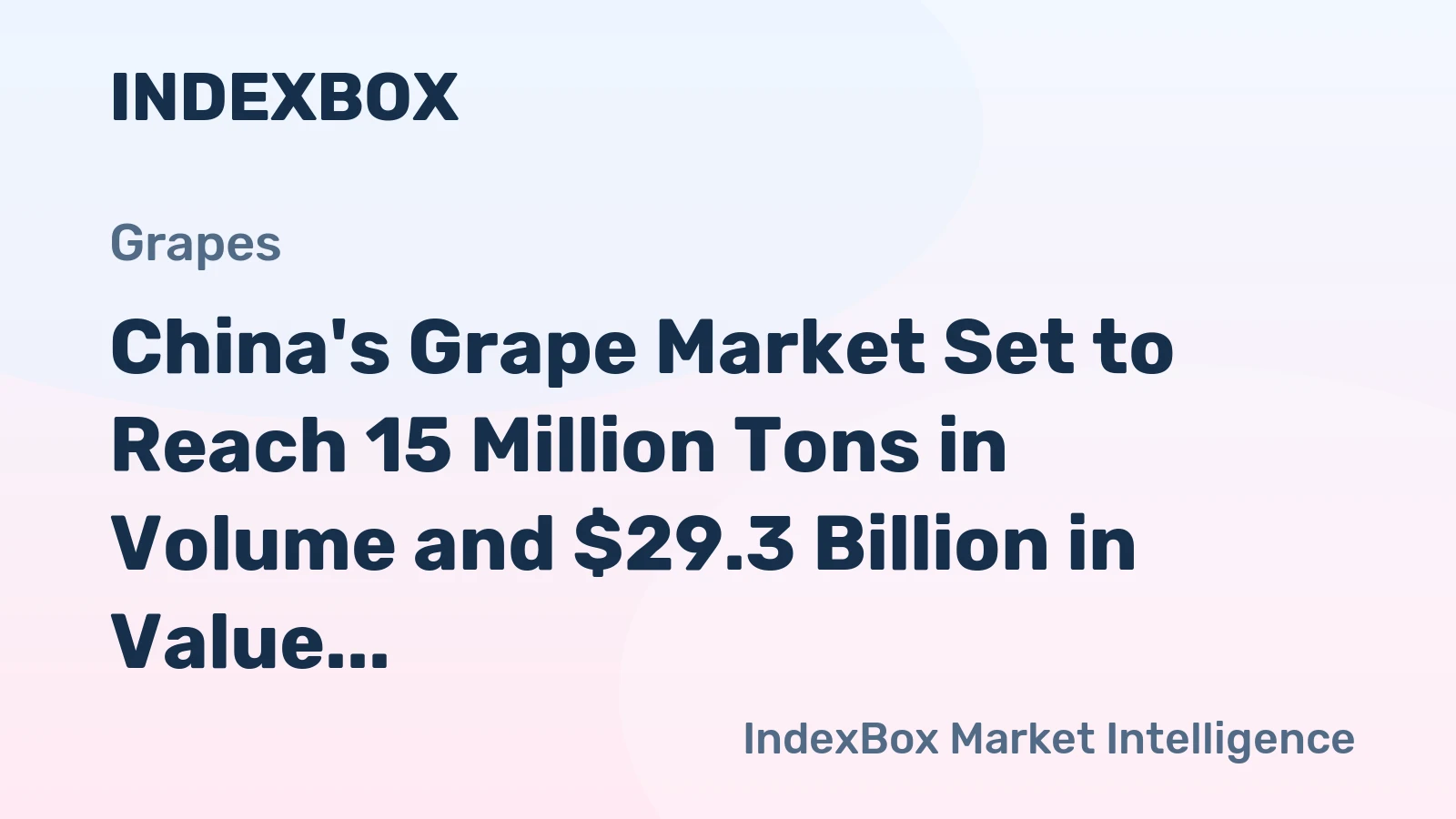 China's Grape Market Set to Reach 15 Million Tons in Volume and $29.3 Billion in Value